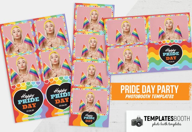 Colourful LGBT Pride Photo Booth Template - TemplatesBooth