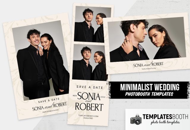 Cream & Black Minimalist Photo Booth Template - TemplatesBooth