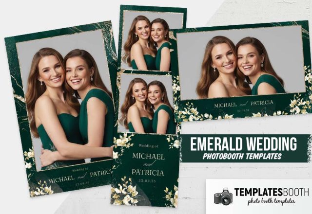Emerald Wedding Photo Booth Template - TemplatesBooth
