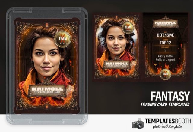 Fantasy Trading Card Photo Booth Template - TemplatesBooth