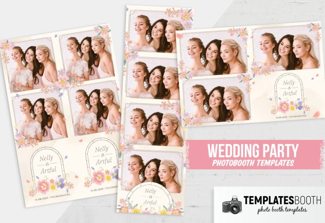 Free Colourful Flowers Photo Booth Template - TemplatesBooth