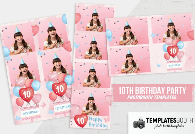 Girl's Birthday Photo Booth Template - TemplatesBooth