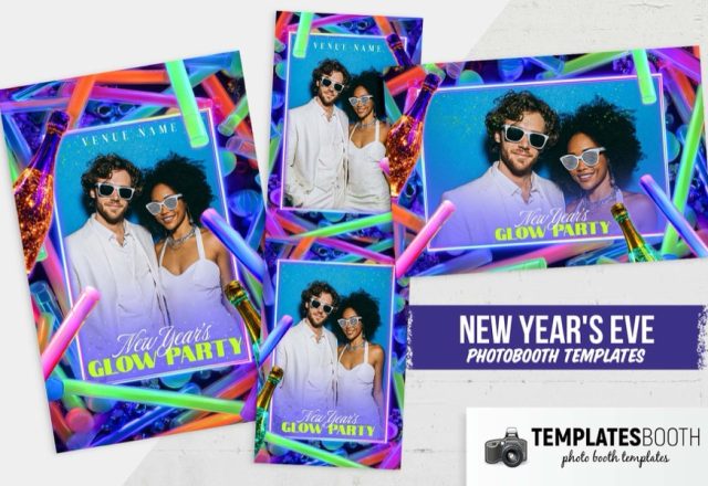 Glow Stick Party Photo Booth Template - TemplatesBooth