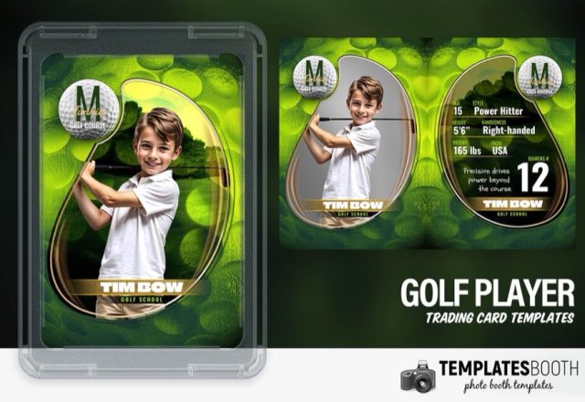 Golf Trading Card Photo Booth Template - TemplatesBooth