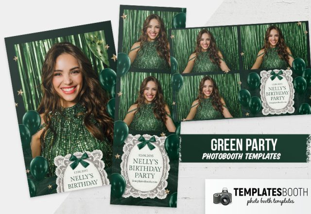 Green Party Photo Booth Template - TemplatesBooth