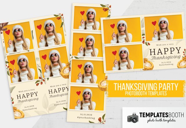 Modern Thanksgiving Photo Booth Template - TemplatesBooth