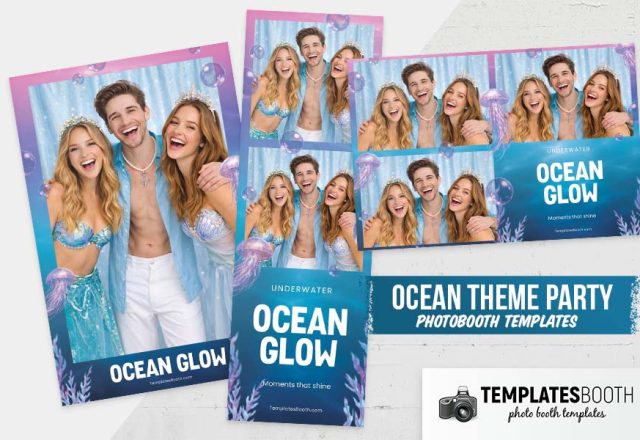 Ocean Theme Party Photo Booth Template - TemplatesBooth
