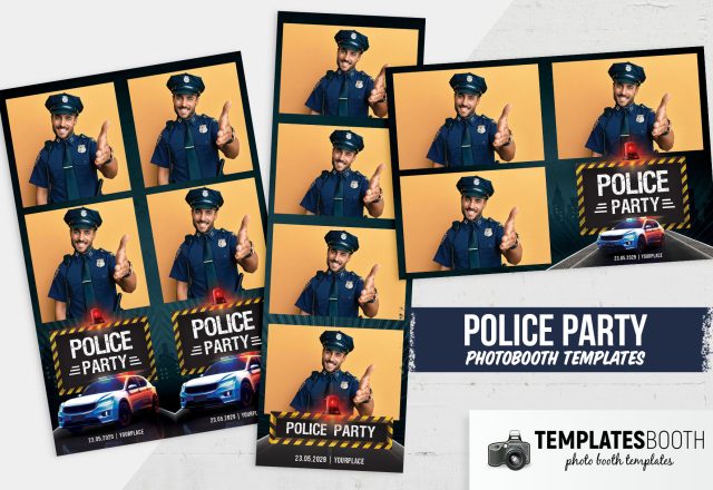 Police Party Photo Booth Template - TemplatesBooth