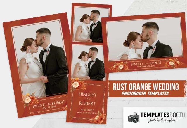 Rust Orange Photo Booth Template - TemplatesBooth