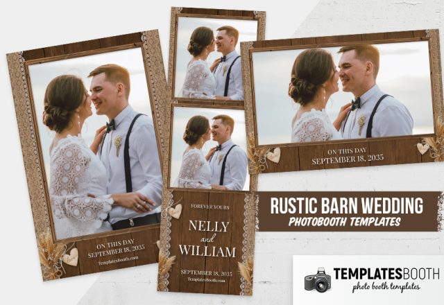 Rustic Barn Wedding Photo Booth Template - TemplatesBooth