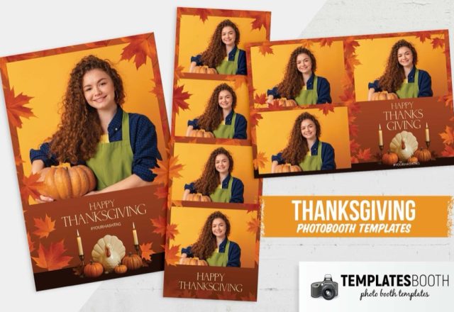 Thanksgiving Leaves Photo Booth Template - TemplatesBooth