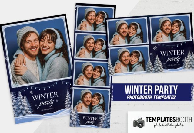 Winter Party Photo Booth Template - TemplatesBooth