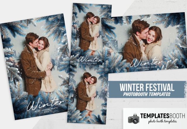 Winter Trees Photo Booth Template - TemplatesBooth
